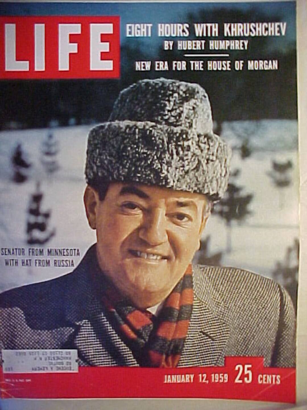 January 12, 1959 LIFE Magazine With Hubert Humphrey on the Cover Has 94 ...