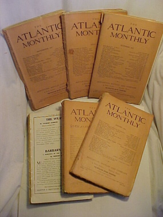 Six Issues of 1907 the Atlantic Monthly Magazines Published by - Etsy