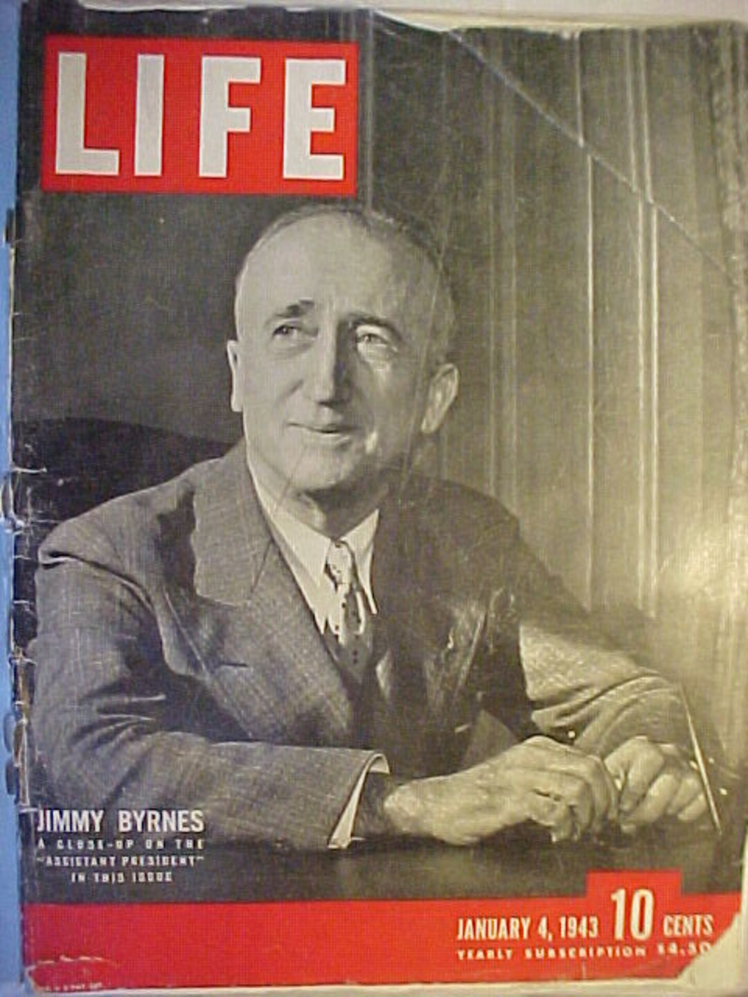 January 4, 1943 LIFE Magazine With Jimmy Byrnes on the Cover Has 76 ...
