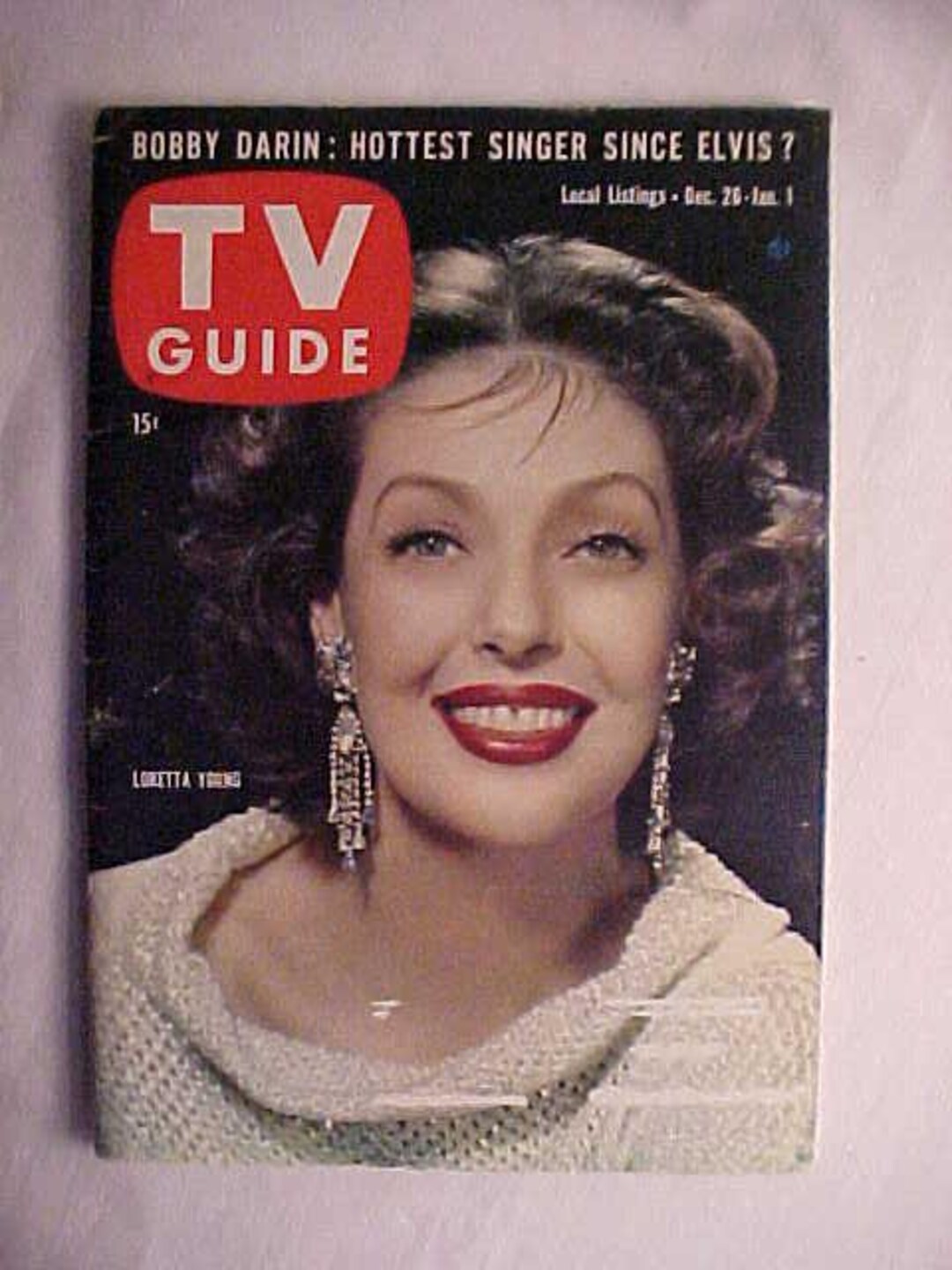 December 26 1959, January 1 1960 TV Guide Magazine With Loretta Young ...