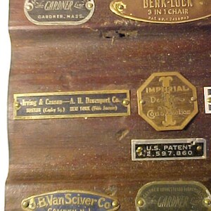 Vintage Wood Plaque of Equipment Name Plate Tag Badges, Steam Punk ...