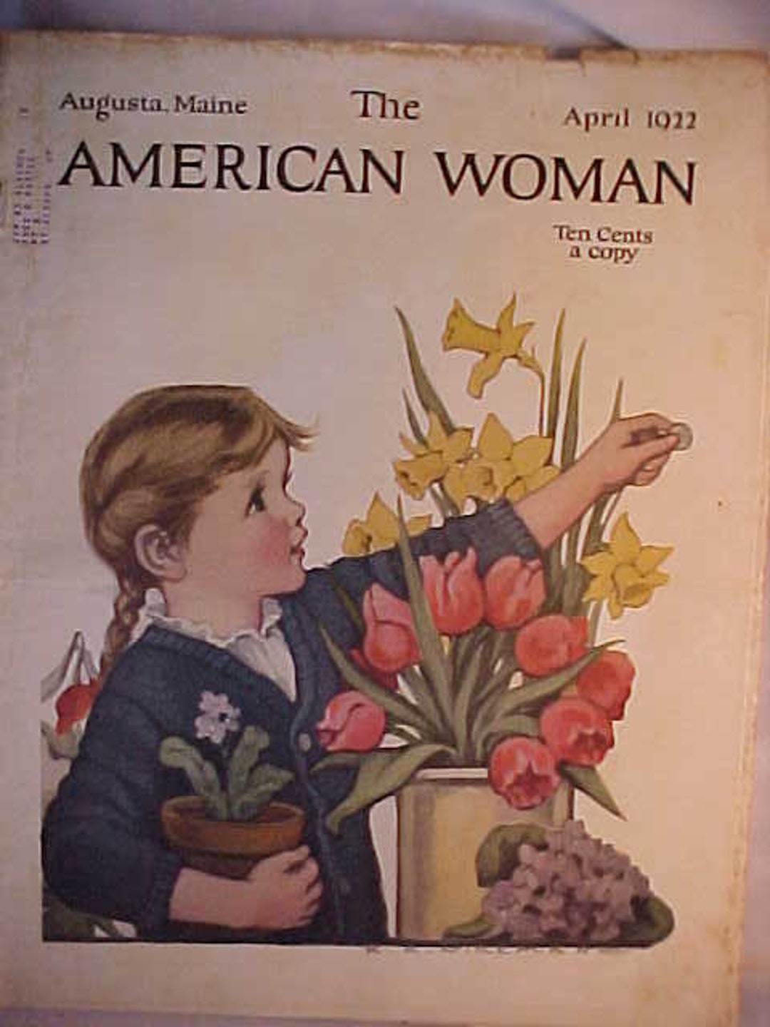 April 1922 the American Woman Magazine Augusta, Maine With Cover Art by ...