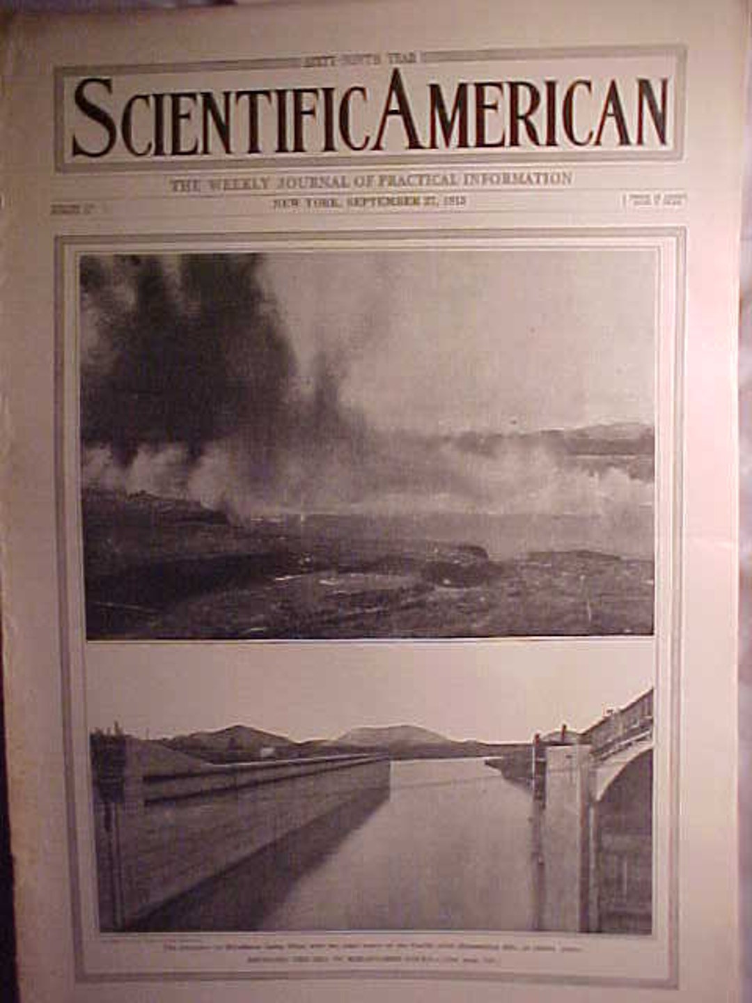 September 27, 1913 Scientific American Magazine With Miraflores Locks ...