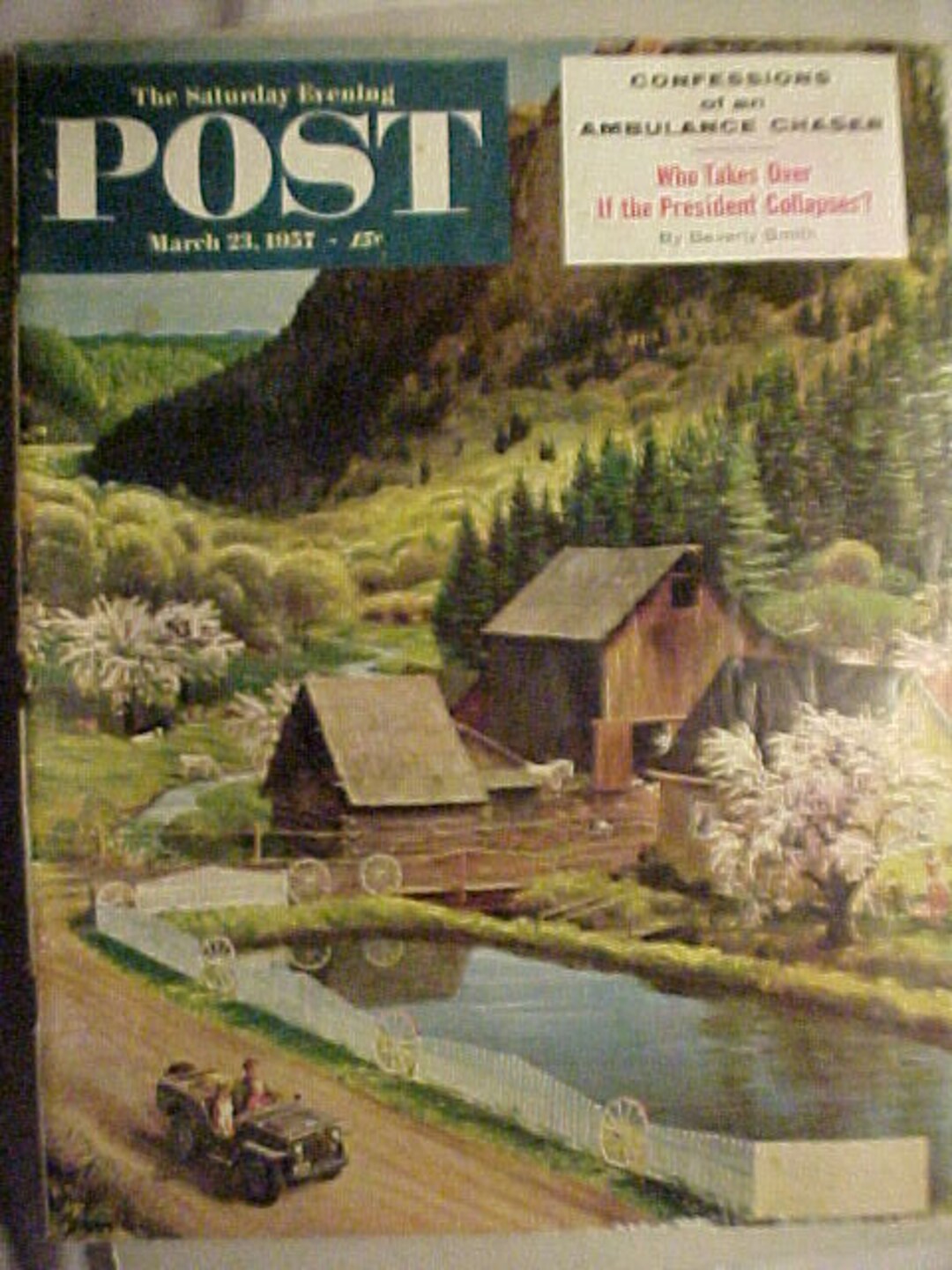 March 23, 1957 Saturday Evening Post Magazine Cover by John Clymer Has ...