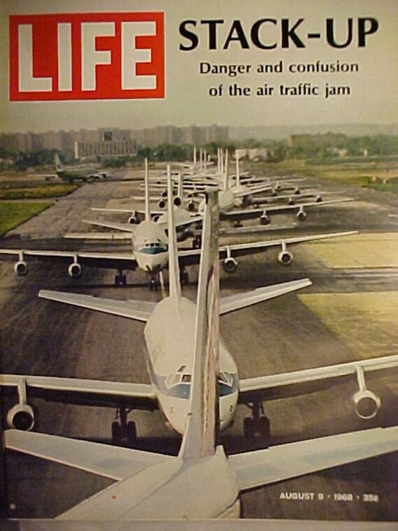 August 9 1968 LIFE Magazine with Aviation Airplane Traffic | Etsy