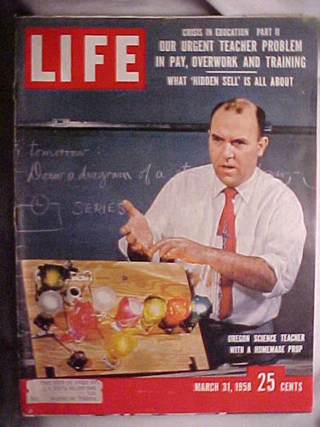 March 24, 1958 LIFE Magazine With Donald Pearson Science Teacher on the ...
