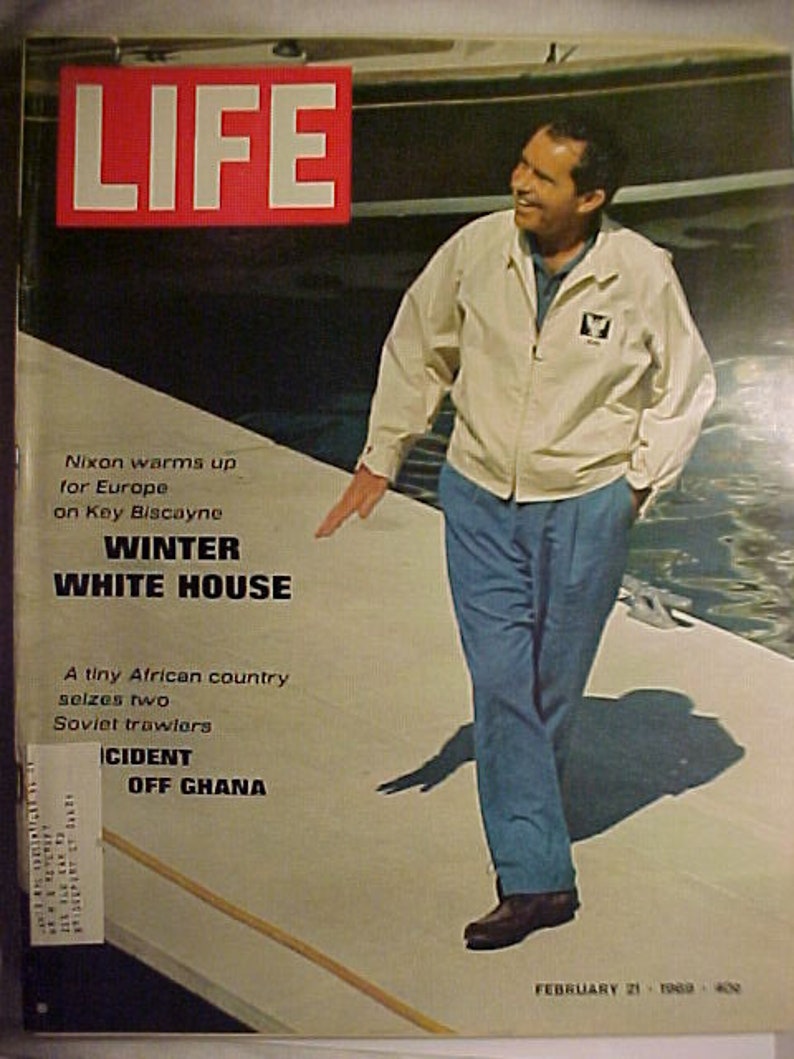February 21 1969 LIFE Magazine with Richard Nixon on the | Etsy