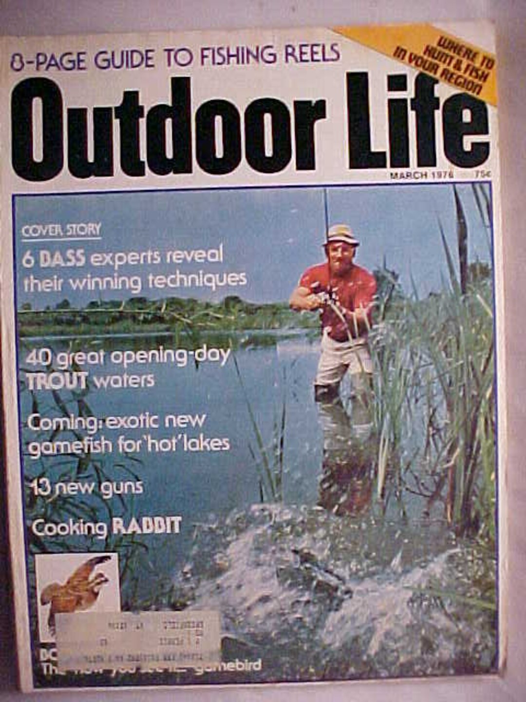 March 1976 Outdoor Life Magazine With the Cover by Erwin A. Bauer, With ...
