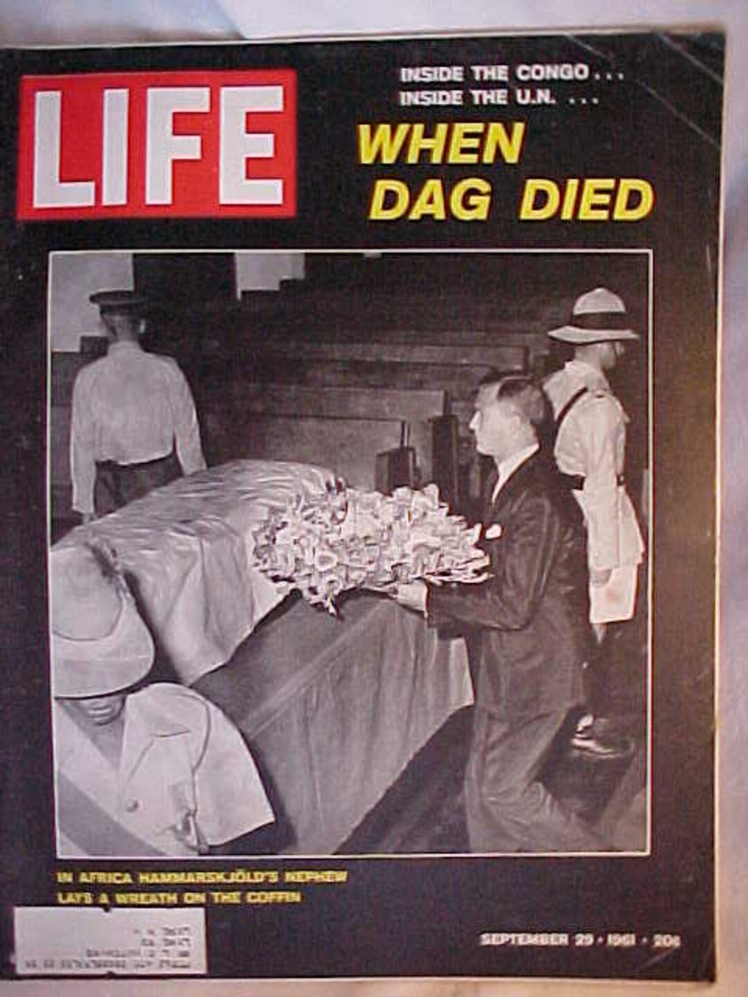 September 29, 1961 LIFE Magazine With Dag Hammarskjold on the Cover Has ...