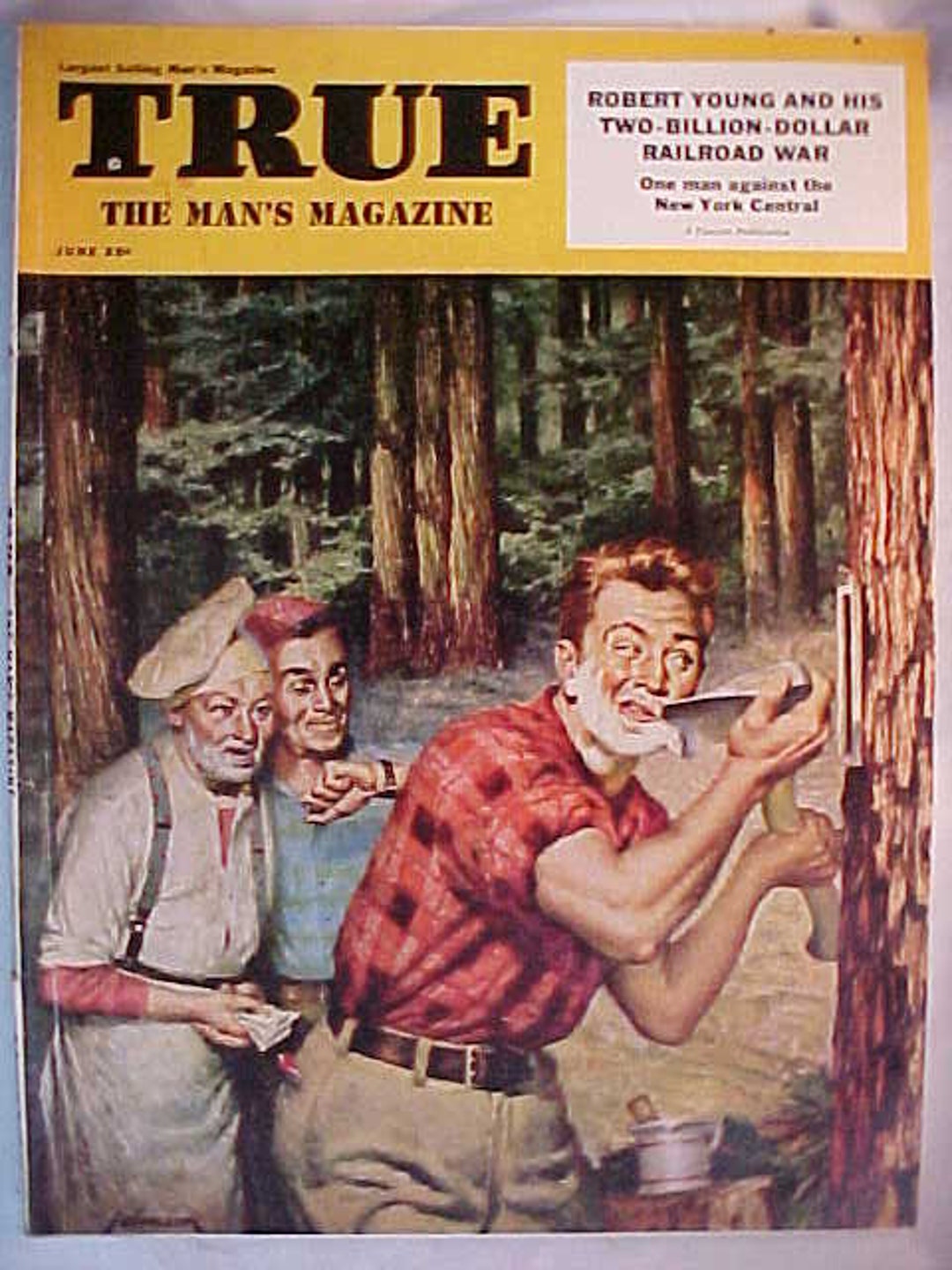 June 1954 True the Man's Magazine With Cover Art by Ray Johnson, With ...