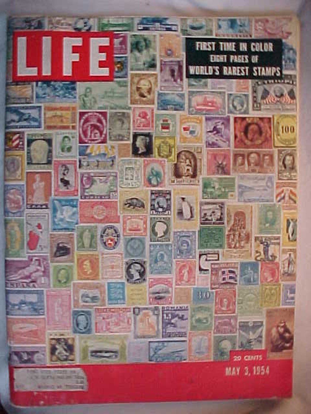 May 3, 1954 LIFE Magazine With Worlds Rarest Postage Stamps on the ...