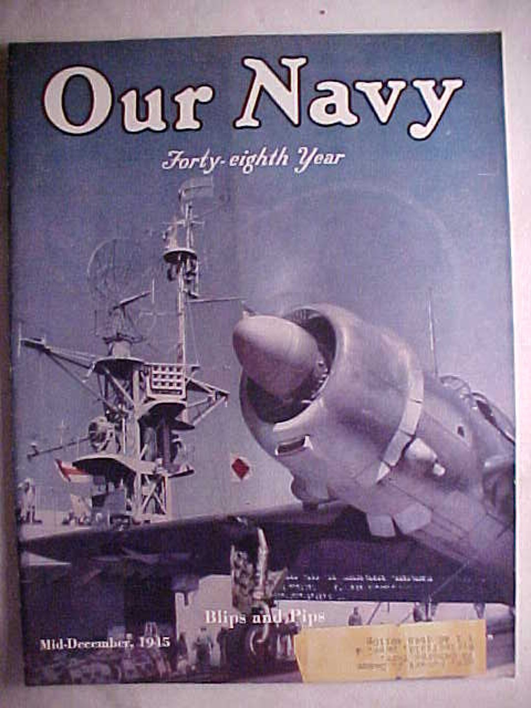 Mid December 1945 Our Navy Magazine With WWII Aviation Blips and Pips ...