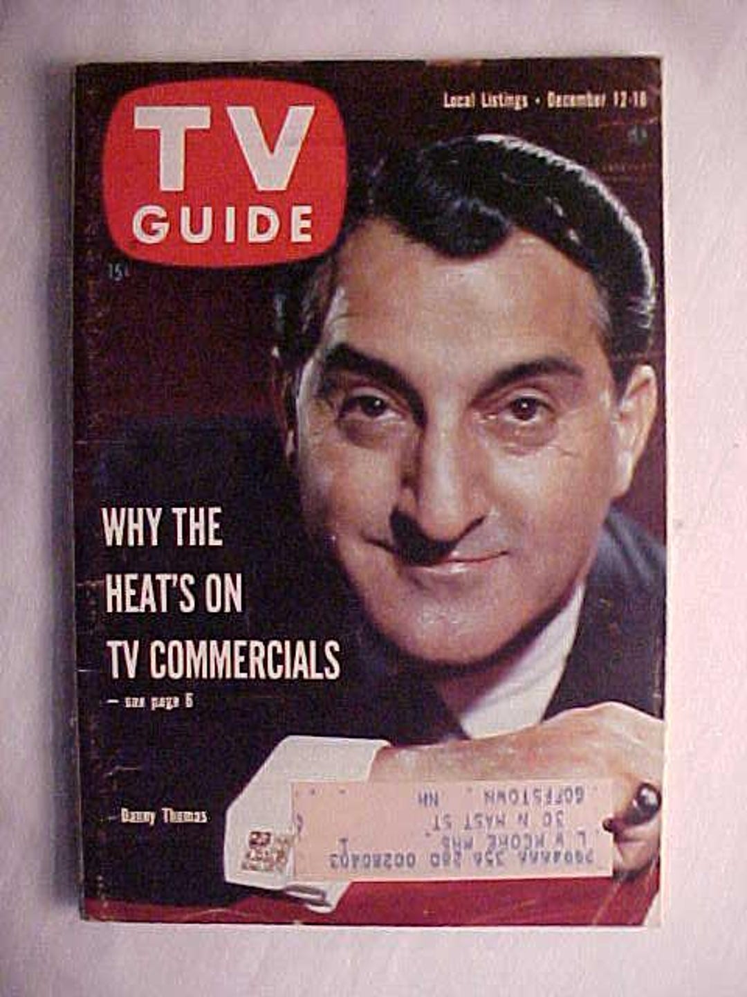 December 12-18 1959 TV Guide Magazine With Danny Thomas on the Cover by ...