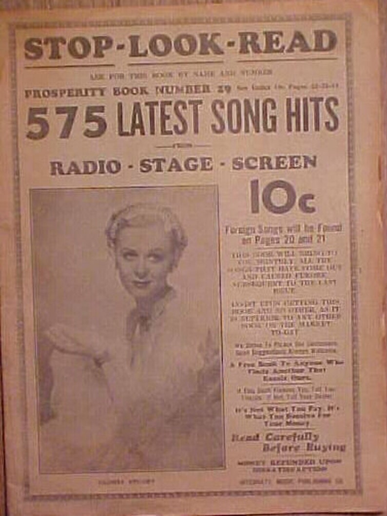 C1934 Stop Look Read Magazine No. 29 With Gloria Stuart From - Etsy