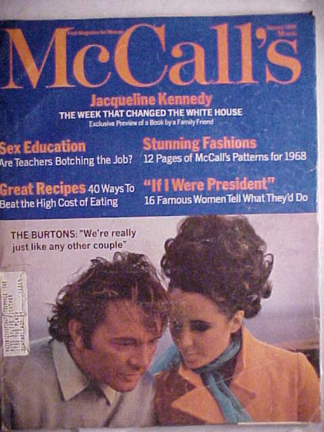 January 1968 Mccall's Magazine With Elizabeth Taylor on the Cover by ...
