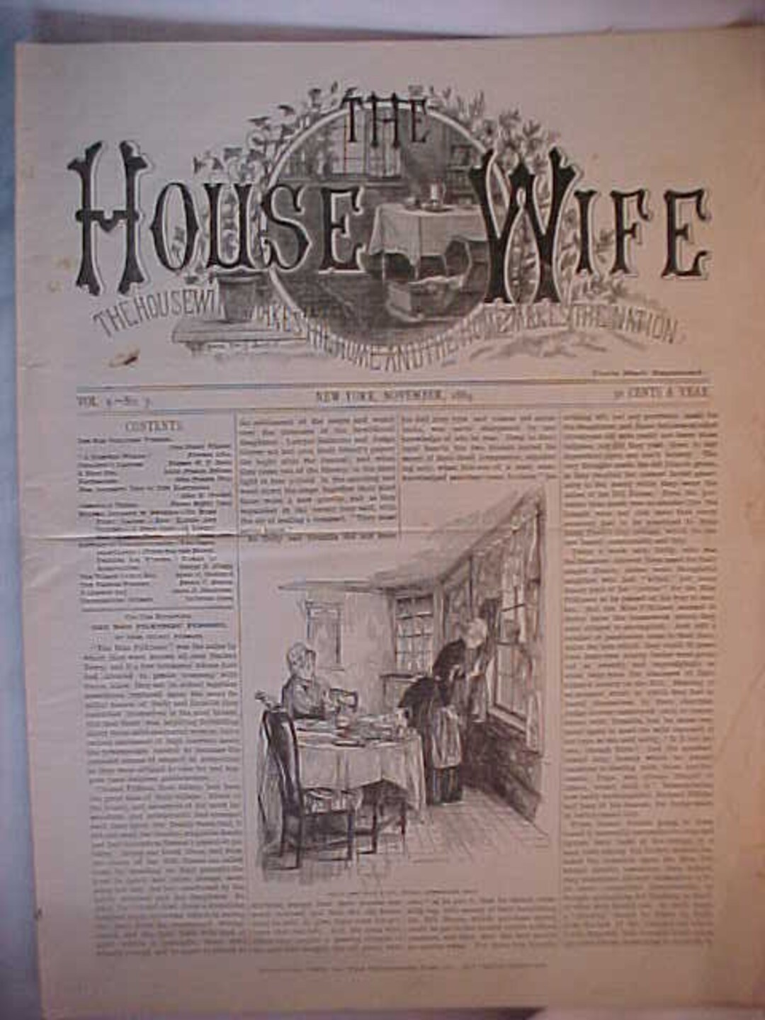 November 1889 the House Wife Magazine New York, N.Y. Cover Art by C. W ...