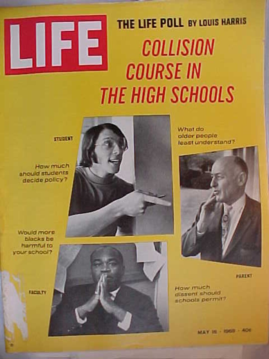 May 16, 1969 LIFE Magazine With High School Issues on the Cover Has 72 ...