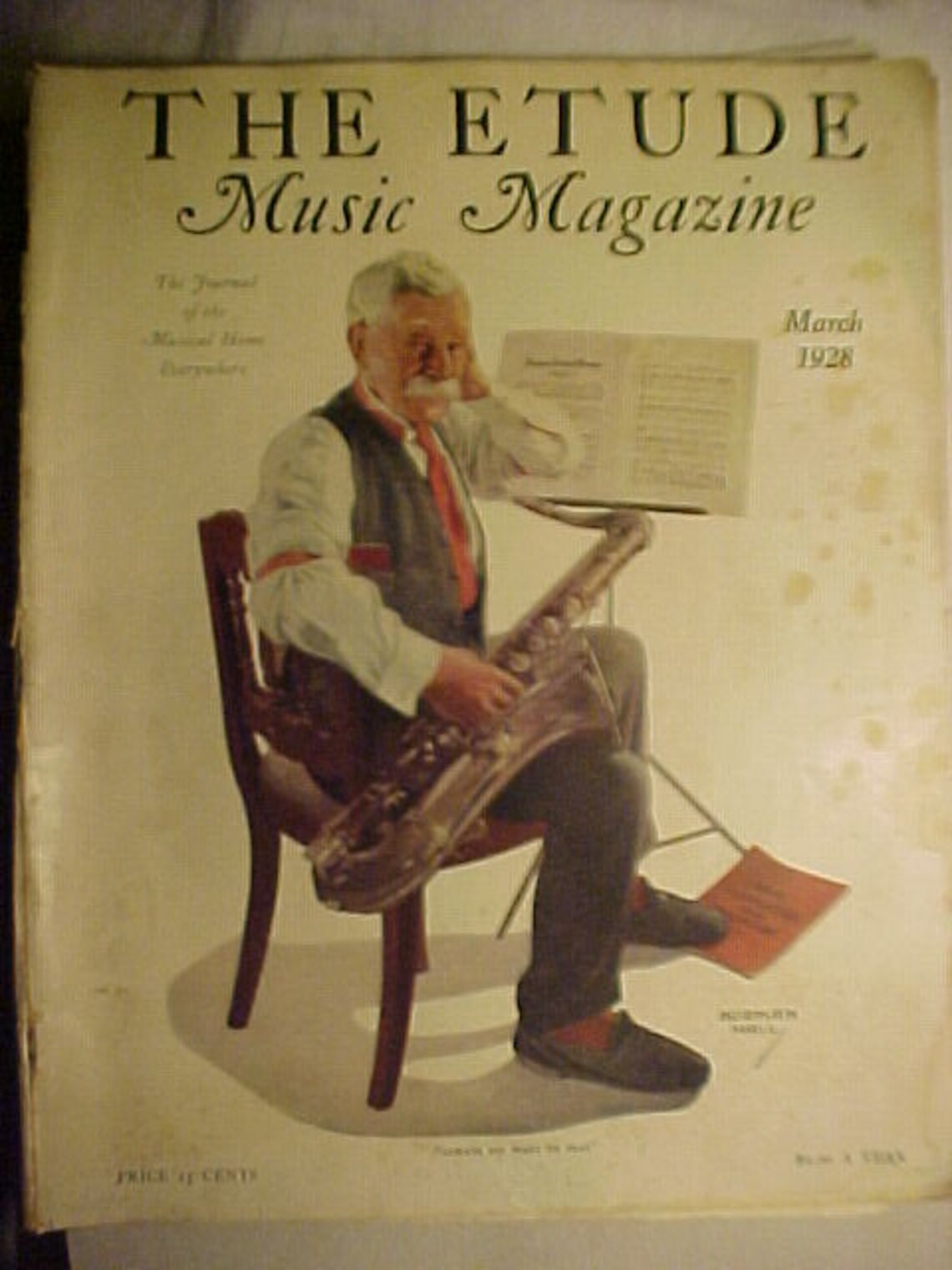 March 1928 the Etude Music Musical Magazine With Cover Art by - Etsy