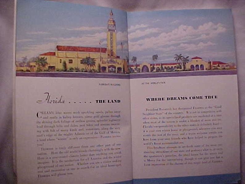 C1939 FLORIDA Travel Vacation Booklet Governor's Message Fred Cone ...
