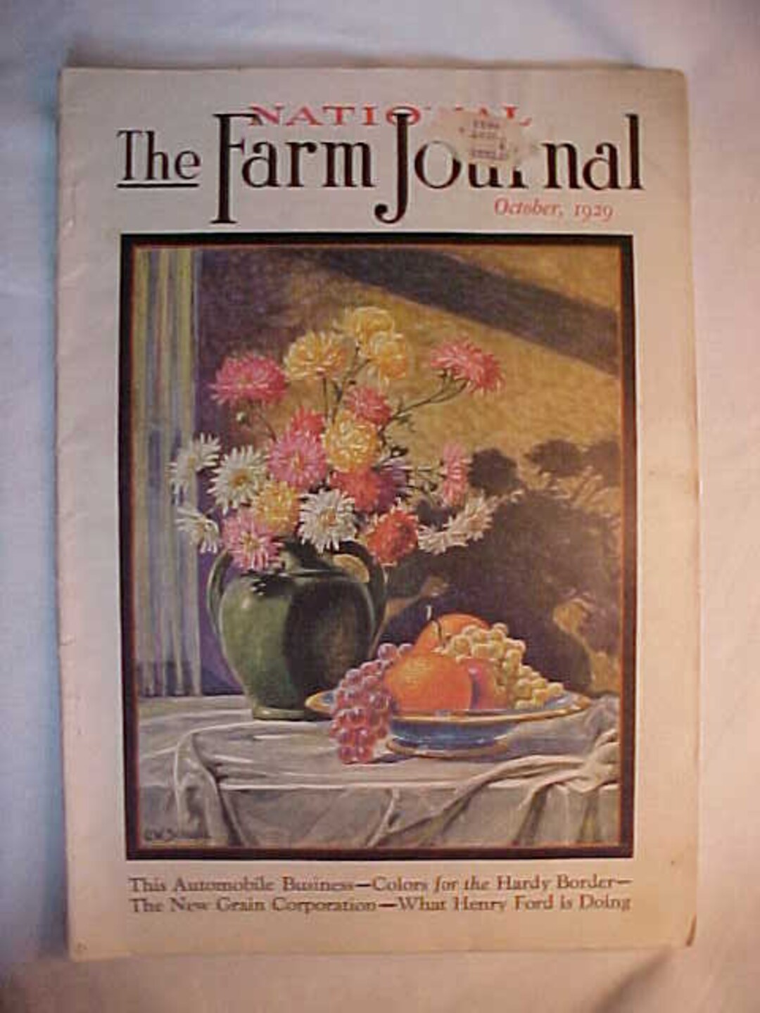October 1929 National the Farm Journal Magazine Cover by O. W. Schulze ...