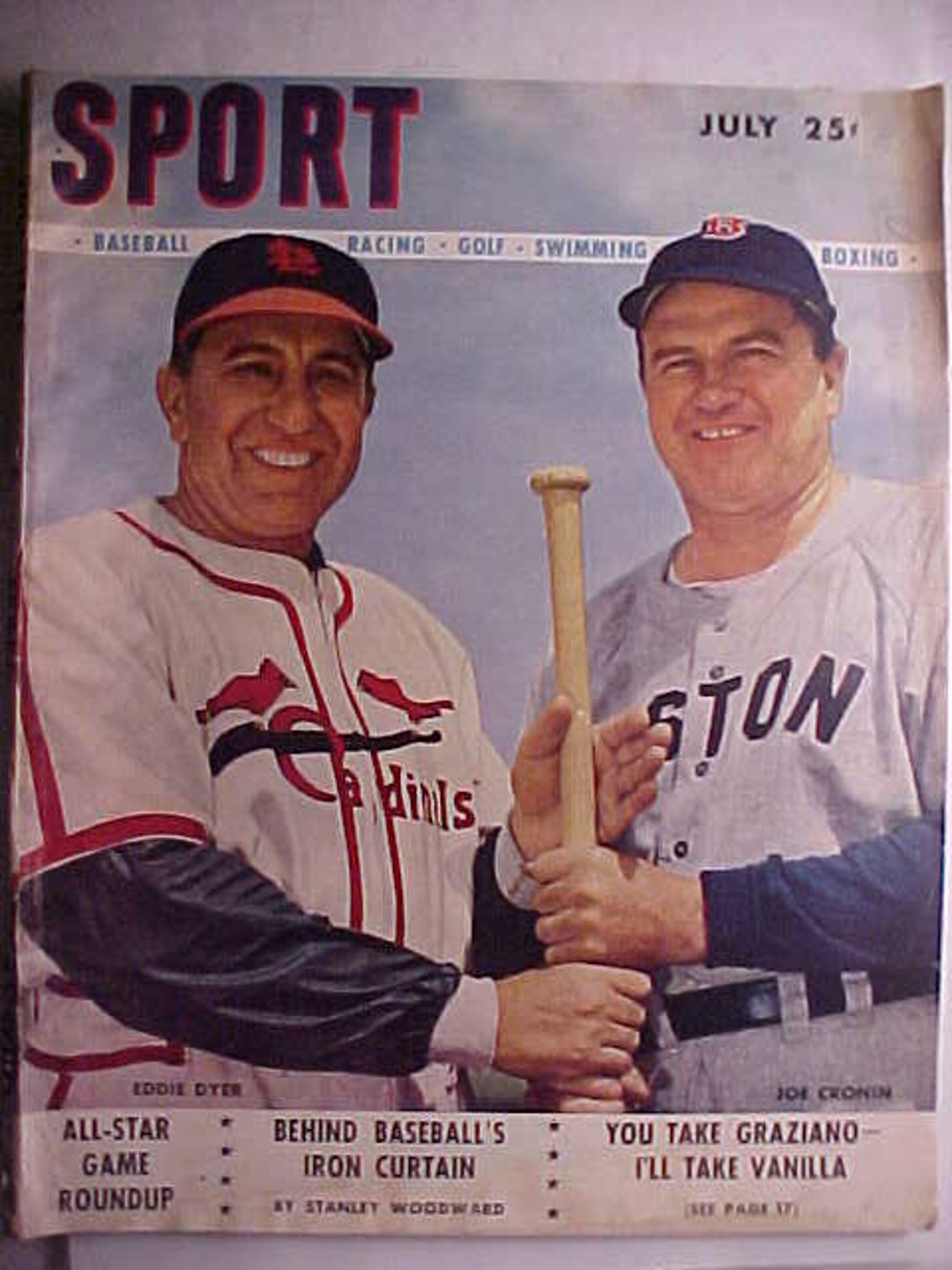 July 1947 Sport Magazine Volume 3 Number 1 With Eddie Dyer & Joe Cronin ...