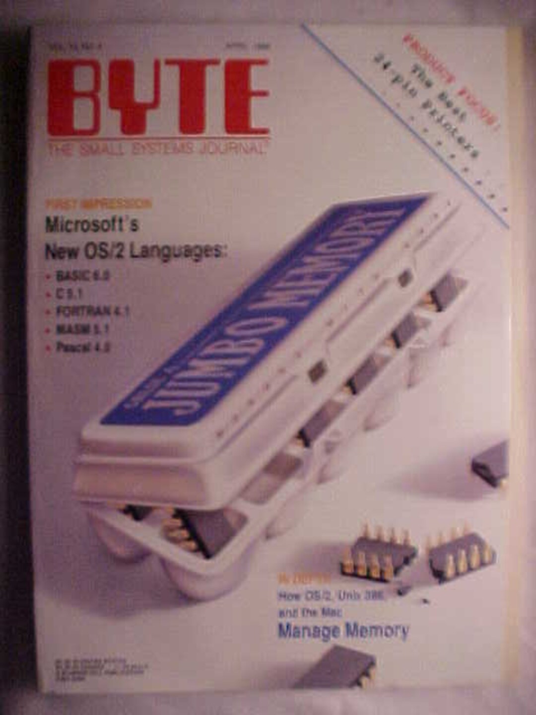 April 1988 Volume 13 Number 4 BYTE the Small Systems Journal Magazine ...