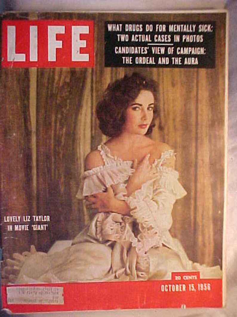 October 15, 1956 LIFE Magazine With Liz Elizabeth Taylor on the Cover ...
