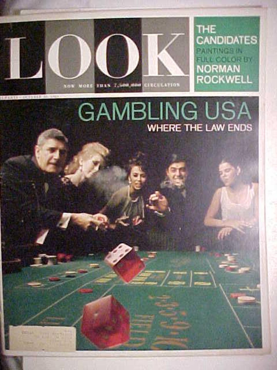 October 20, 1964 LOOK Magazine With Gambling USA on the Cover by Melvin ...