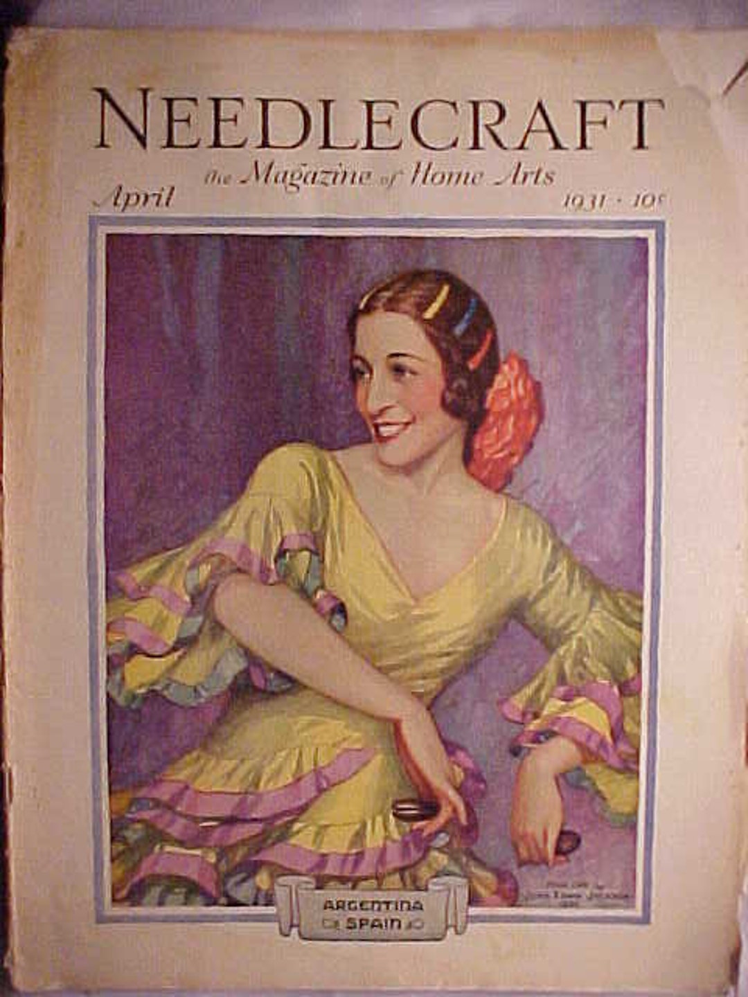 April 1931 Needlecraft Magazine for Women With Cover Art by John Edwin ...