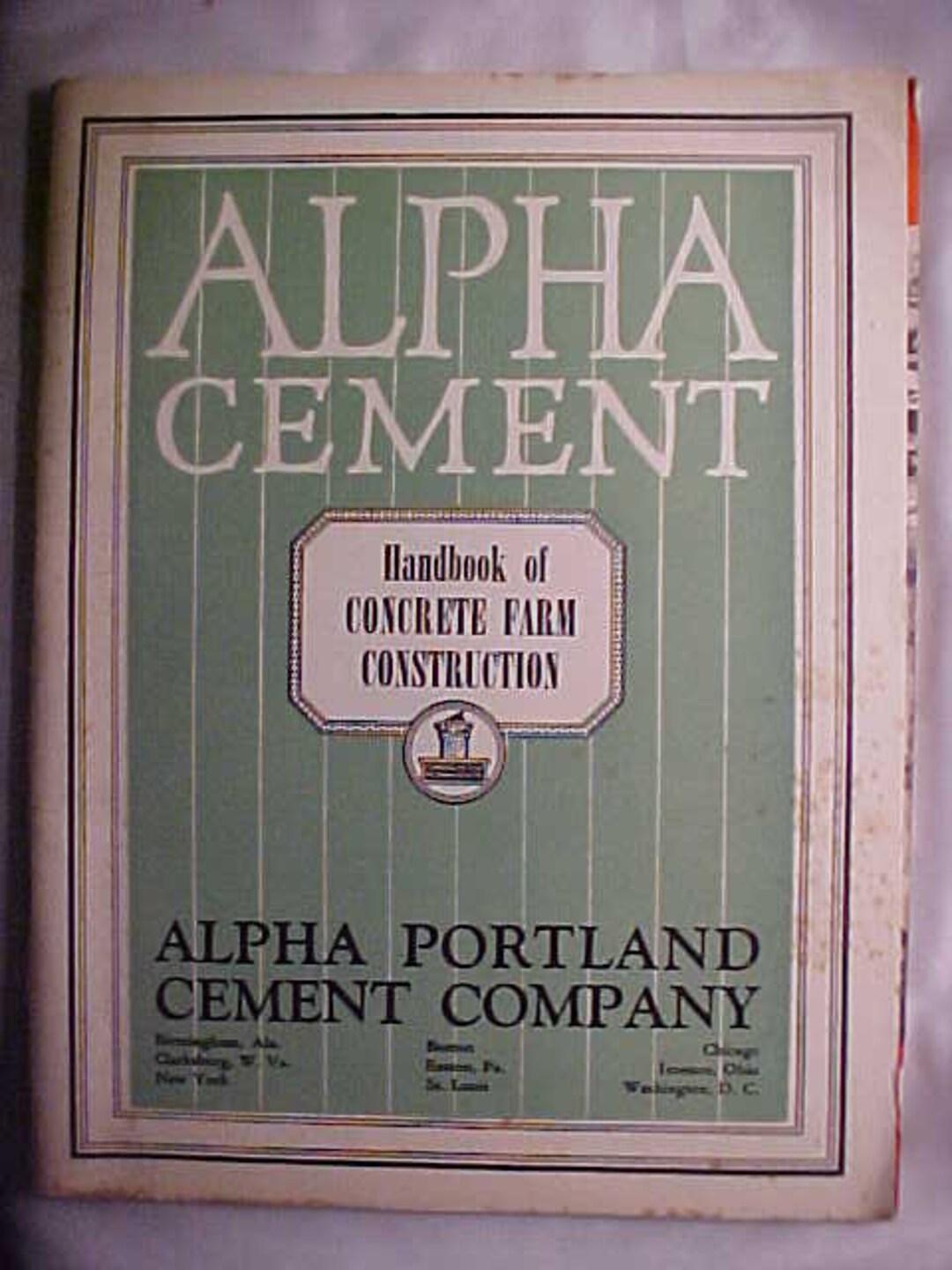 1949 Handbook of Concrete Farm Construction Alpha Portland Cement ...