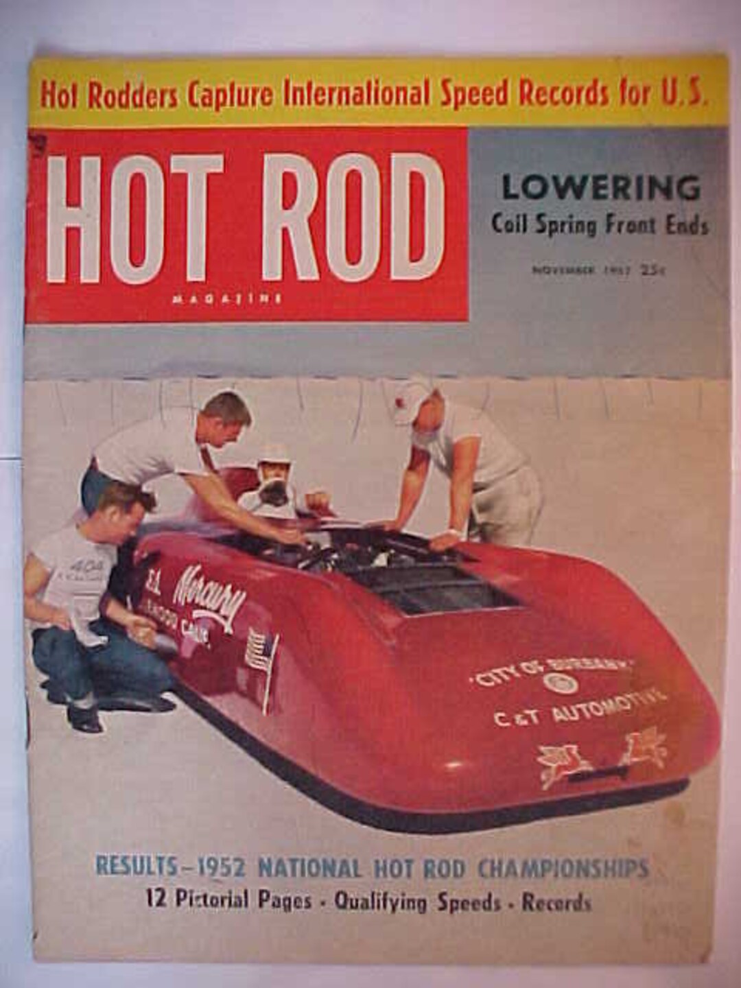 November 1952 Hot Rod Magazine Has 66 Pages of Ads and Articles ...