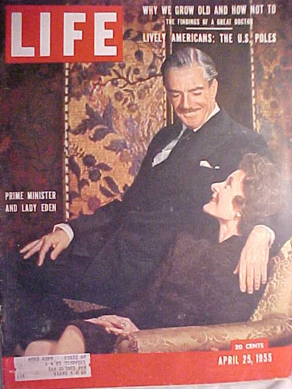 April 25 1955 LIFE Magazine With Prime Minister and Lady Eden | Etsy