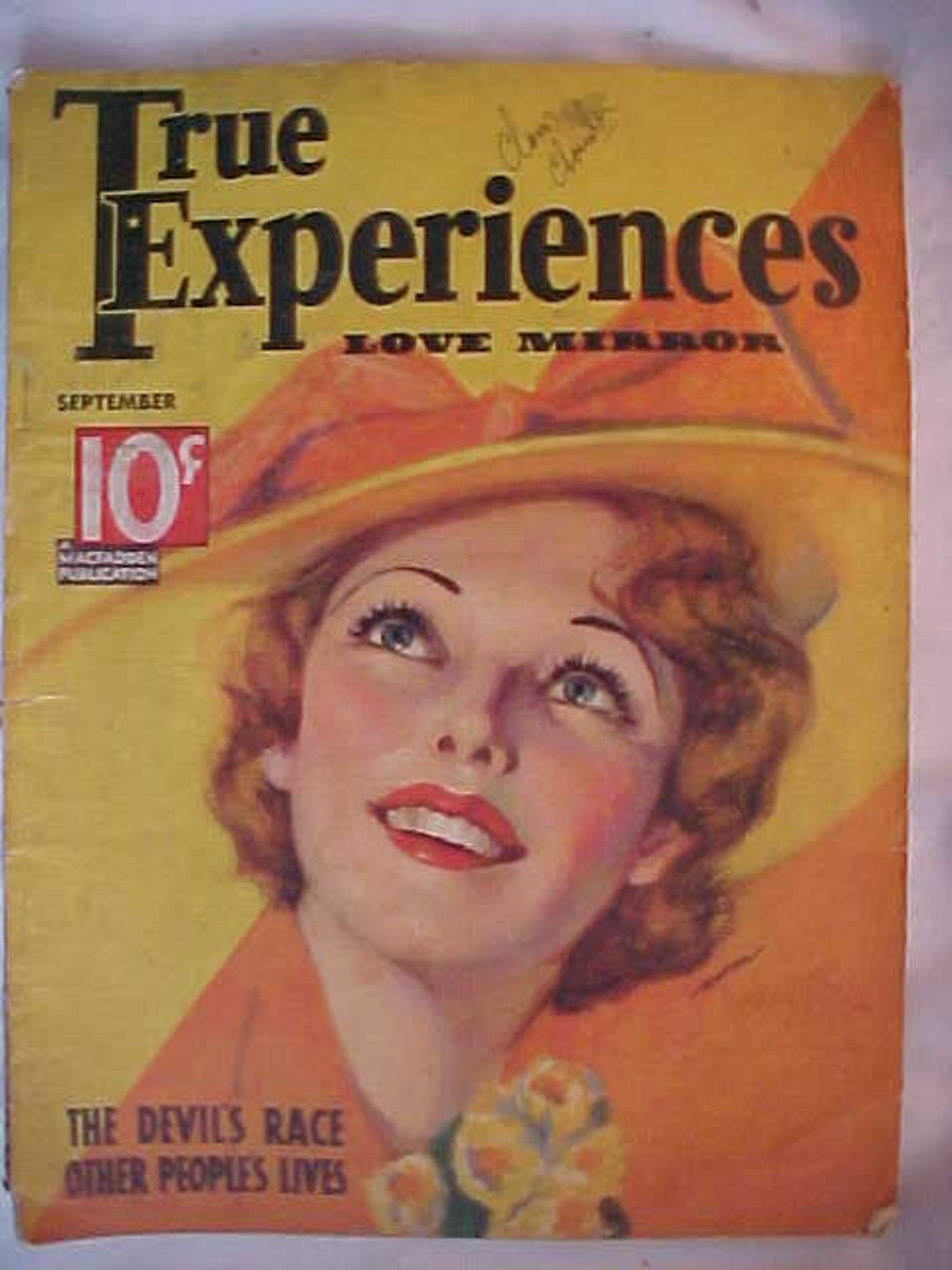 September 1936 True Experiences Love Mirror Celebrity Magazine With ...
