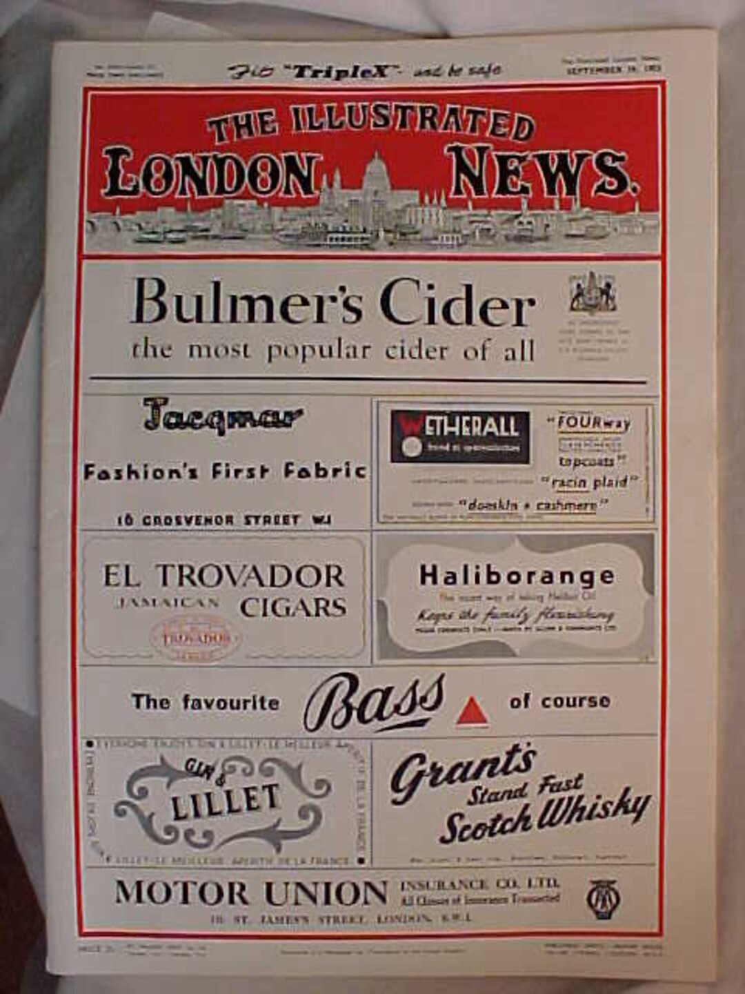 September 19, 1953 the Illustrated London News Magazine London, England ...