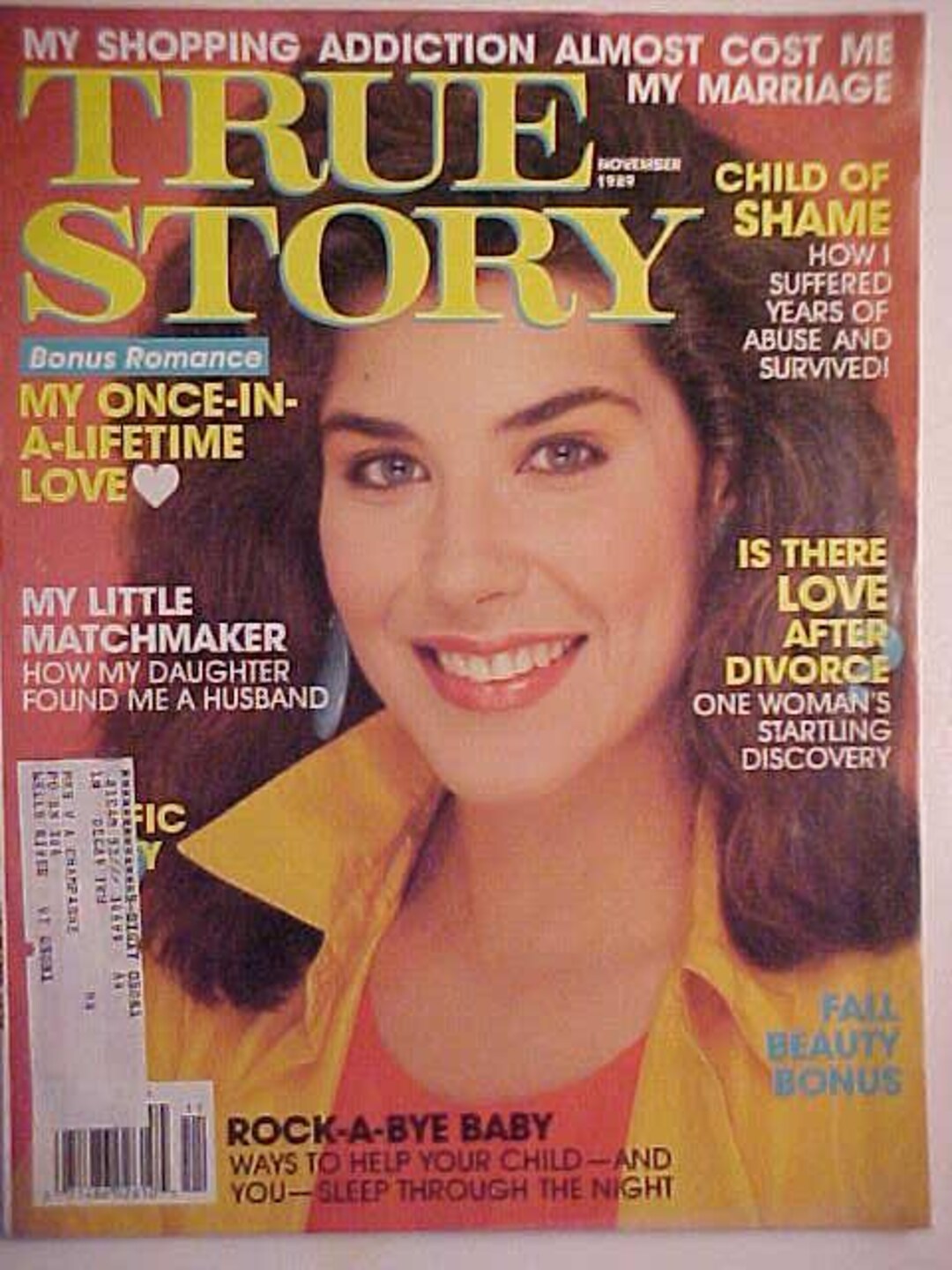 November 1989 True Story Magazine With Carol Loscutoff on the Cover by ...