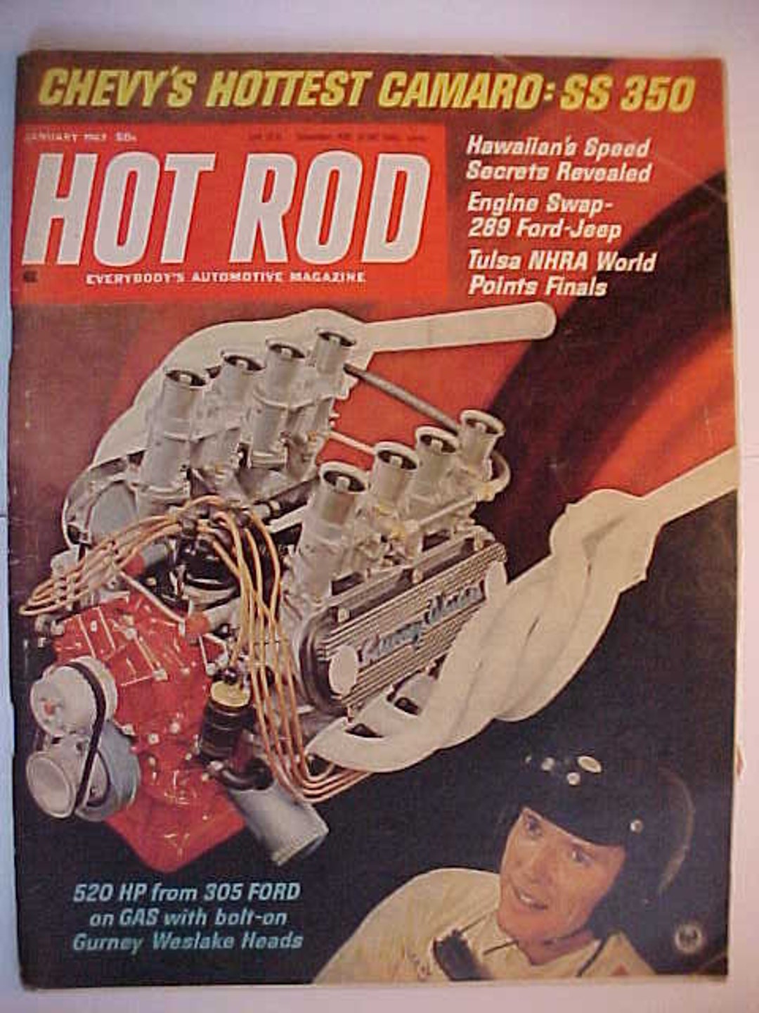 January 1967 Hot Rod Magazine Has 124 Pages of Ads and Articles With ...