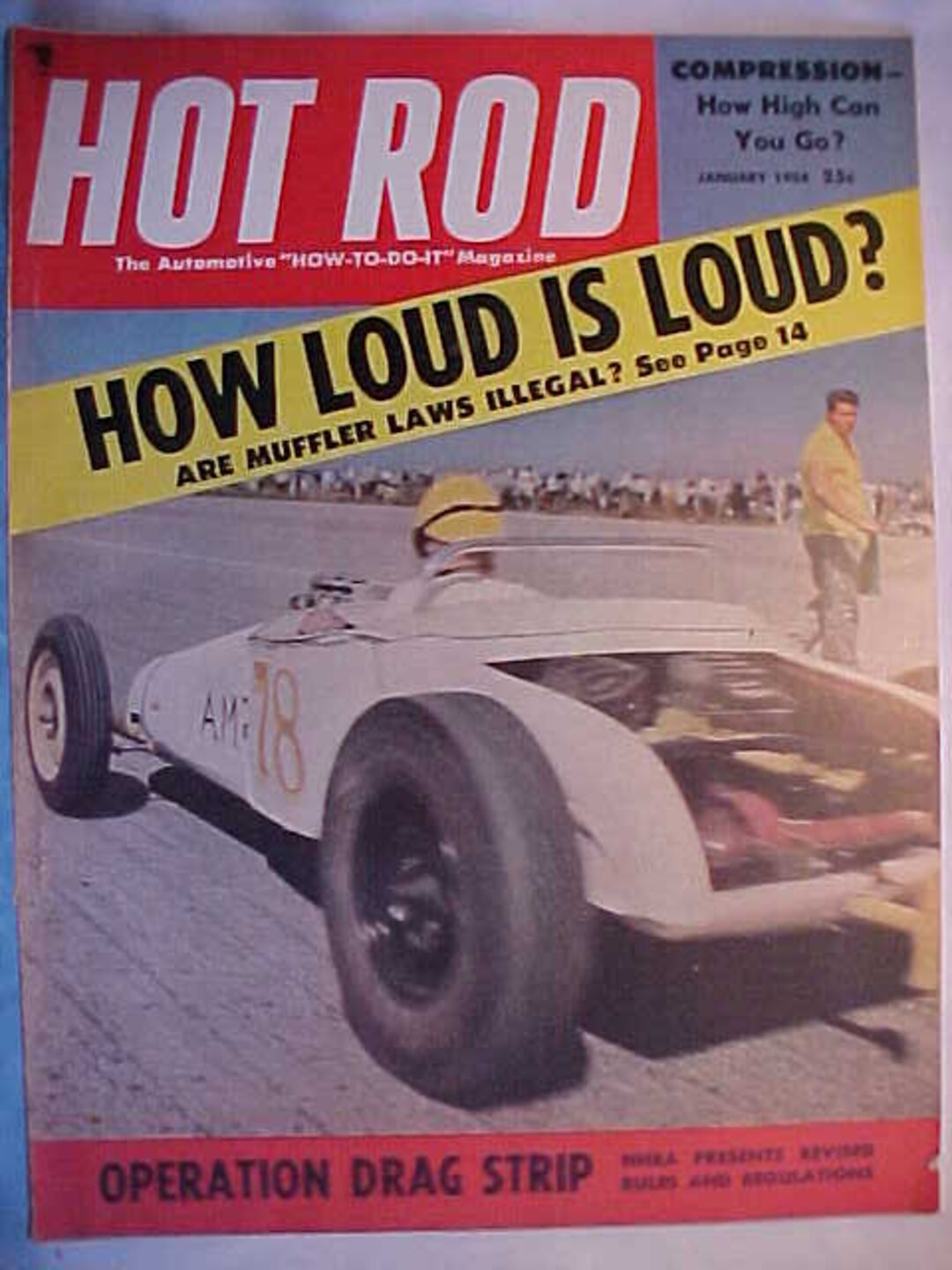 January 1954 Hot Rod Magazine Has 74 Pages of Ads and Articles, Antique ...