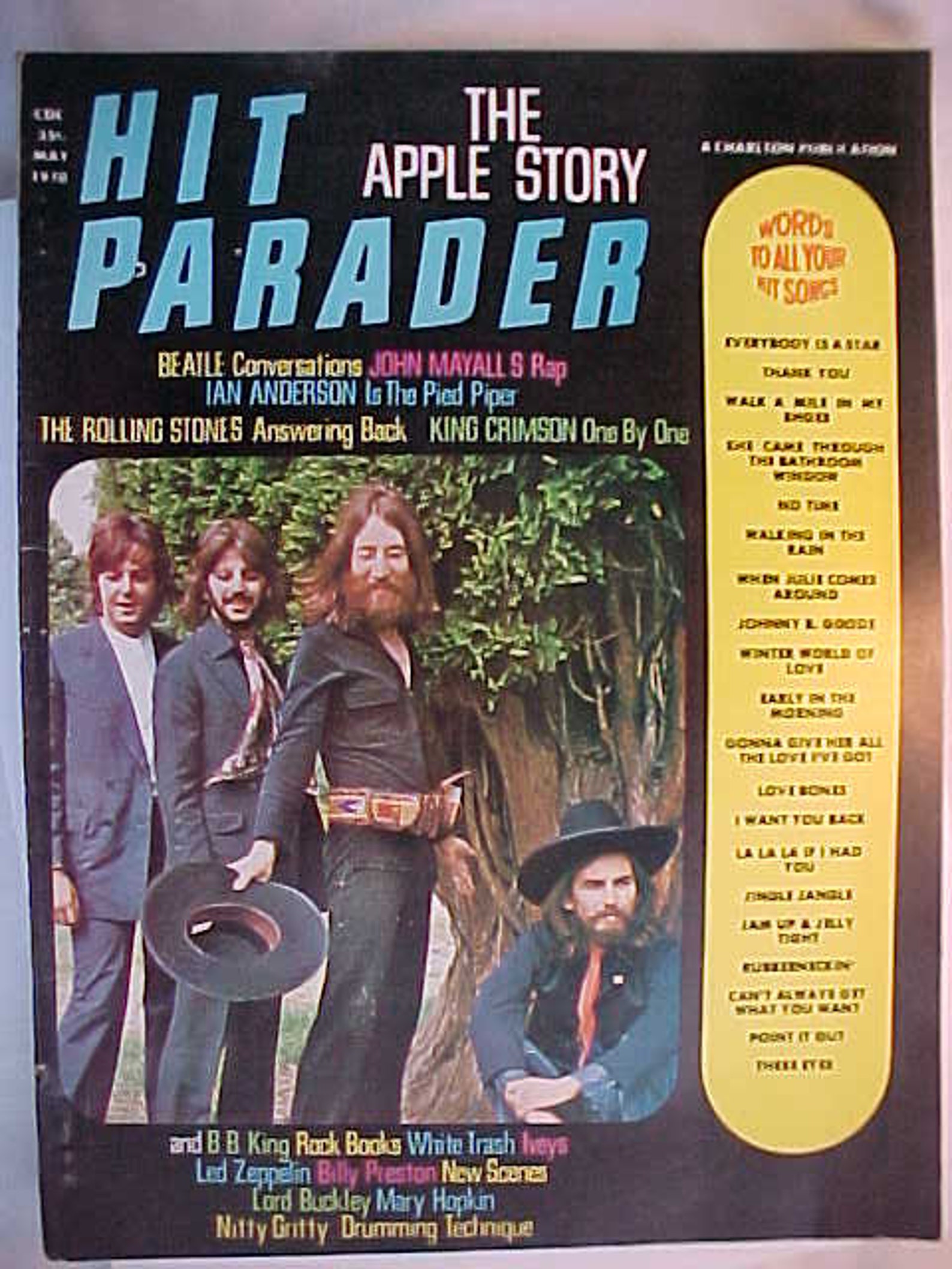 May 1970 Hit Parader Music Song & Band Hits Magazine With the Beatles ...