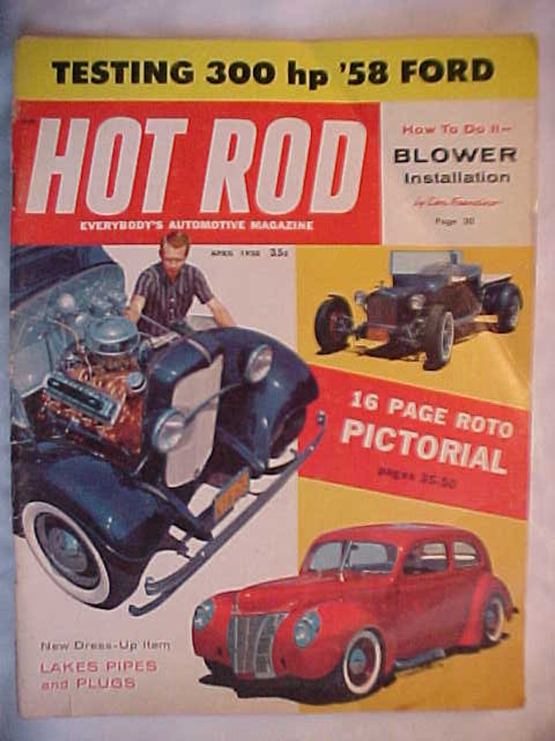 April 1958 Hot Rod Magazine Has 82 Pages of Ads and Articles, Antique ...
