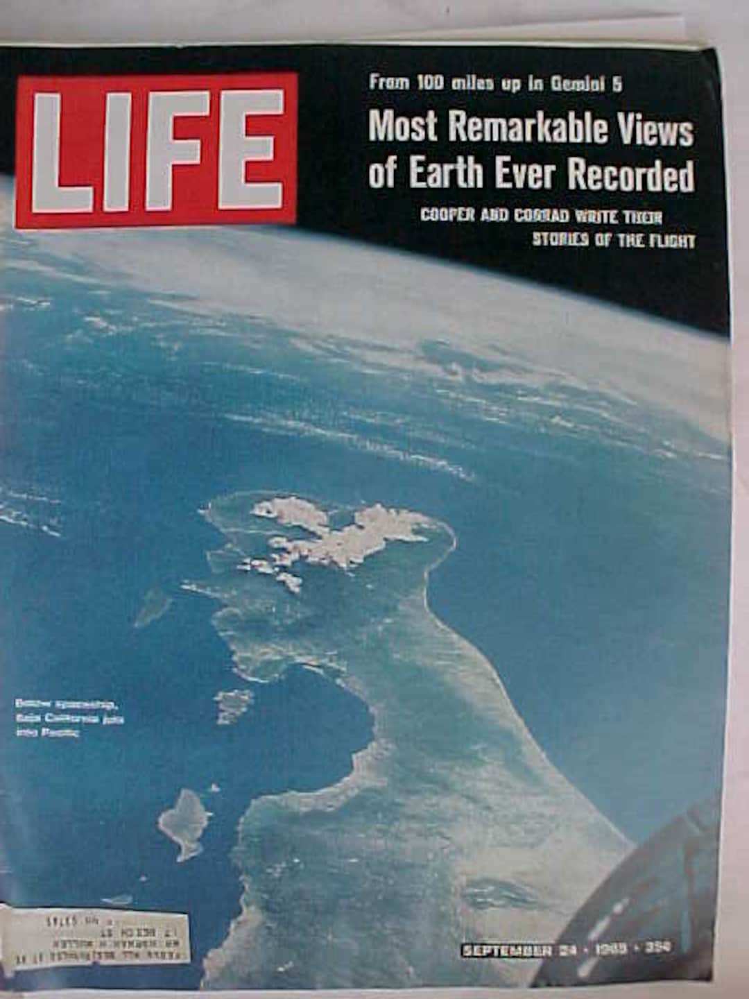 September 24, 1965 LIFE Magazine With Space Travel View of Earth on the ...