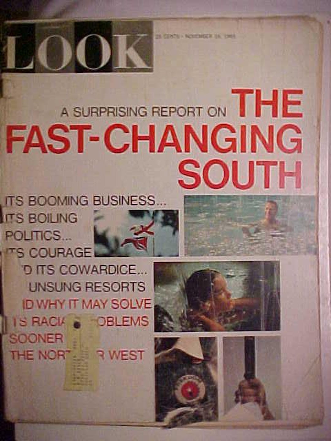 November 16, 1965 LOOK Magazine With the Fast Changing South on the ...