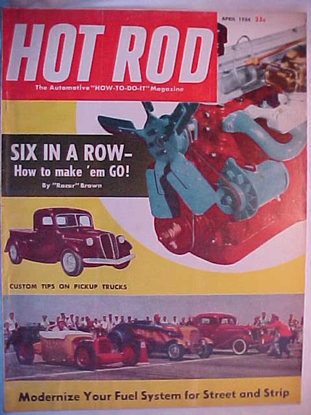 April 1954 Hot Rod Magazine Has 66 Pages of Ads and Articles, Antique ...