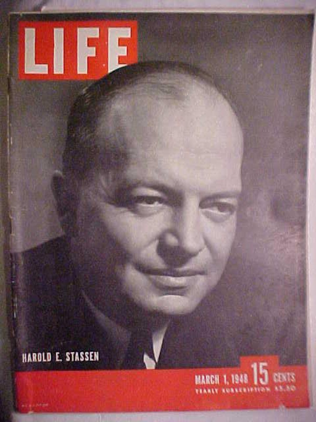 March 1, 1948 LIFE Magazine With Harold E. Stassen on the Cover Has 108 ...