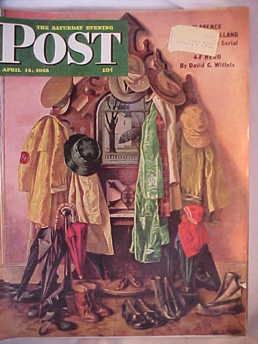 April 14, 1945 Saturday Evening Post Magazine With Cover Art by John ...