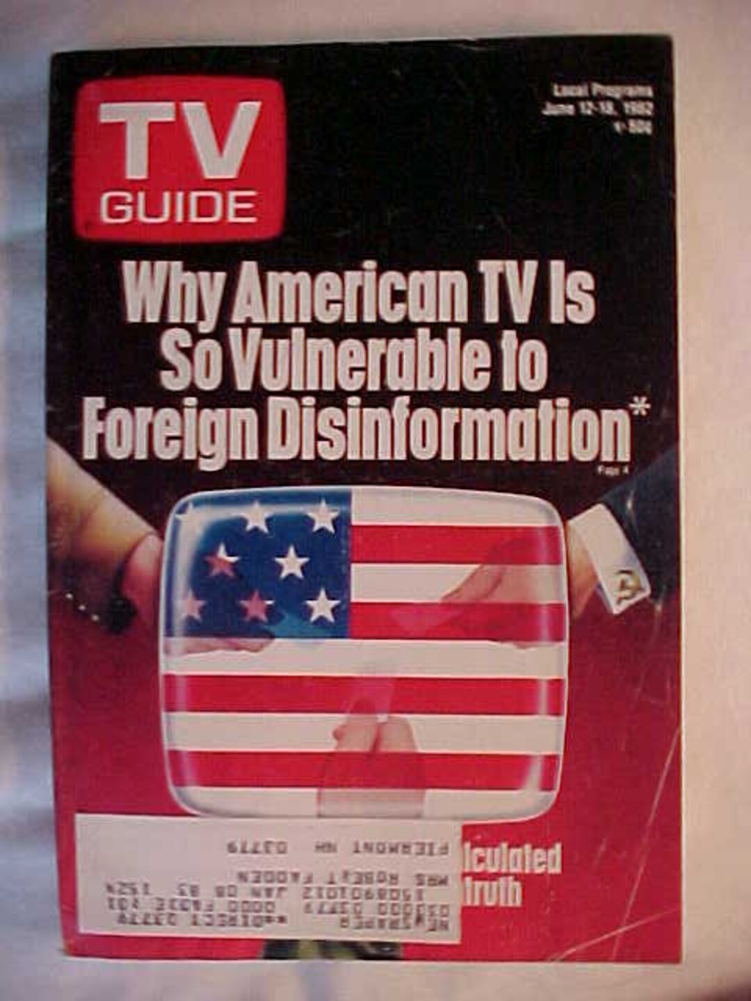 June 12-18 1982 TV Guide Magazine With Foreign Disinformation - Etsy