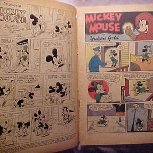 1951 Walt Disney's Mickey Mouse and Yukon Gold No. 334 Golden Age Comic ...