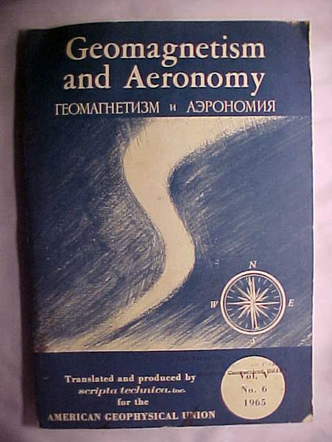 1965 Vol. 5 No. 6 Geomagnetism and Aeronomy Translated & Produced by ...