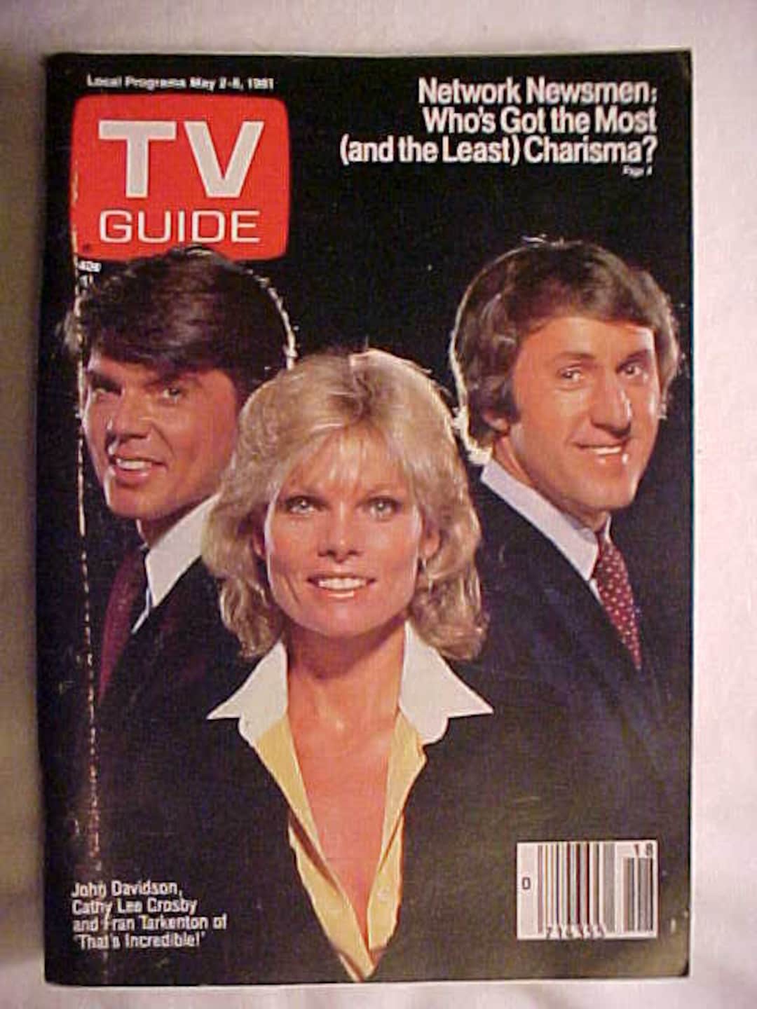 May 2-8 1981 TV Guide Magazine With That's Incredible Cast on the Cover ...