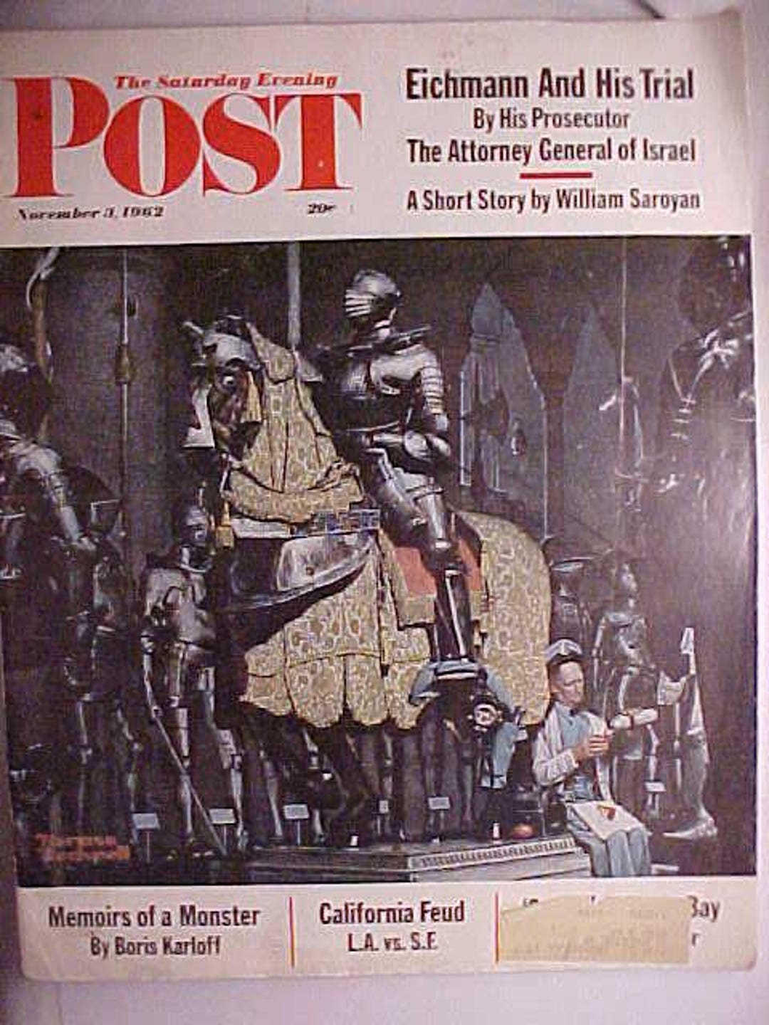 November 3, 1962 Saturday Evening Post Magazine Cover Art by Norman ...