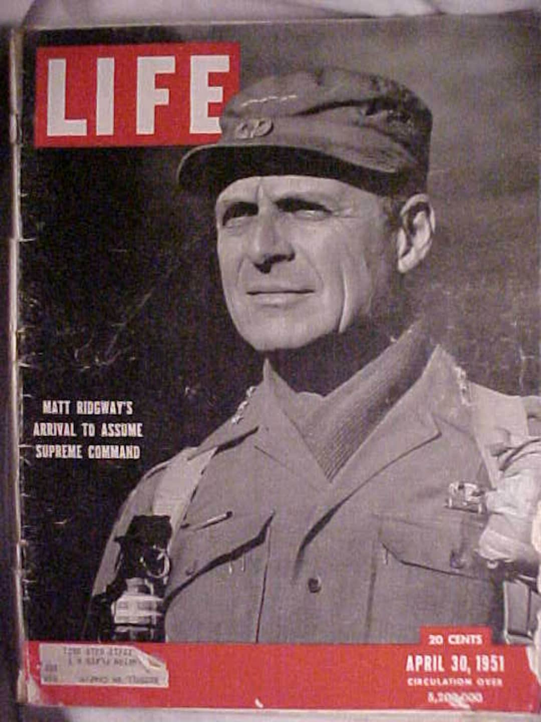 April 30, 1951 LIFE Magazine With Matt Ridgeway Korean War on the Cover ...